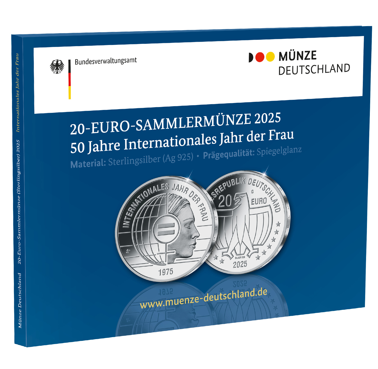 20 euro collector coin 2025 "50 Jahre Internationales Jahr der Frau ...